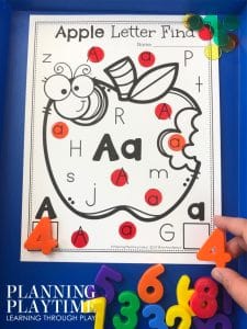Fall Pumpkin Alphabet Letter Find - Planning Playtime