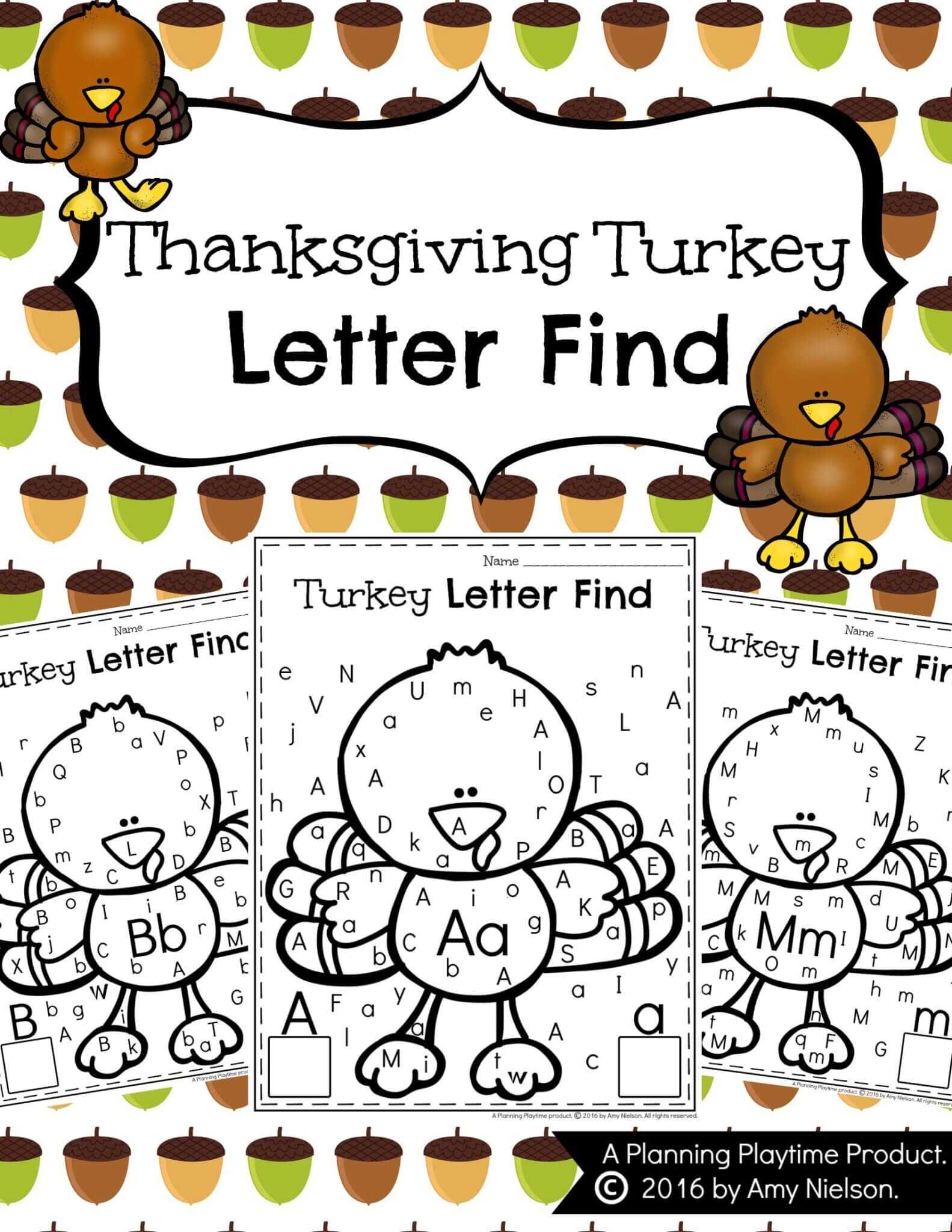 Turkey Letter Find - Planning Playtime