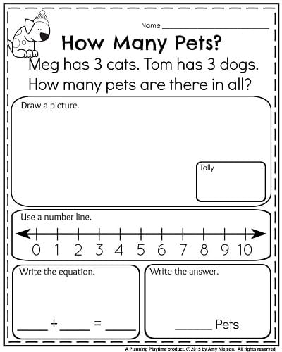January Kindergarten Worksheets