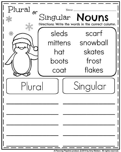 1st Grade Worksheets for January