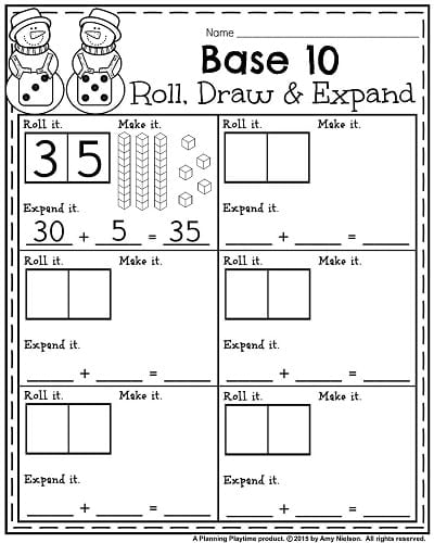 1st Grade Worksheets for January