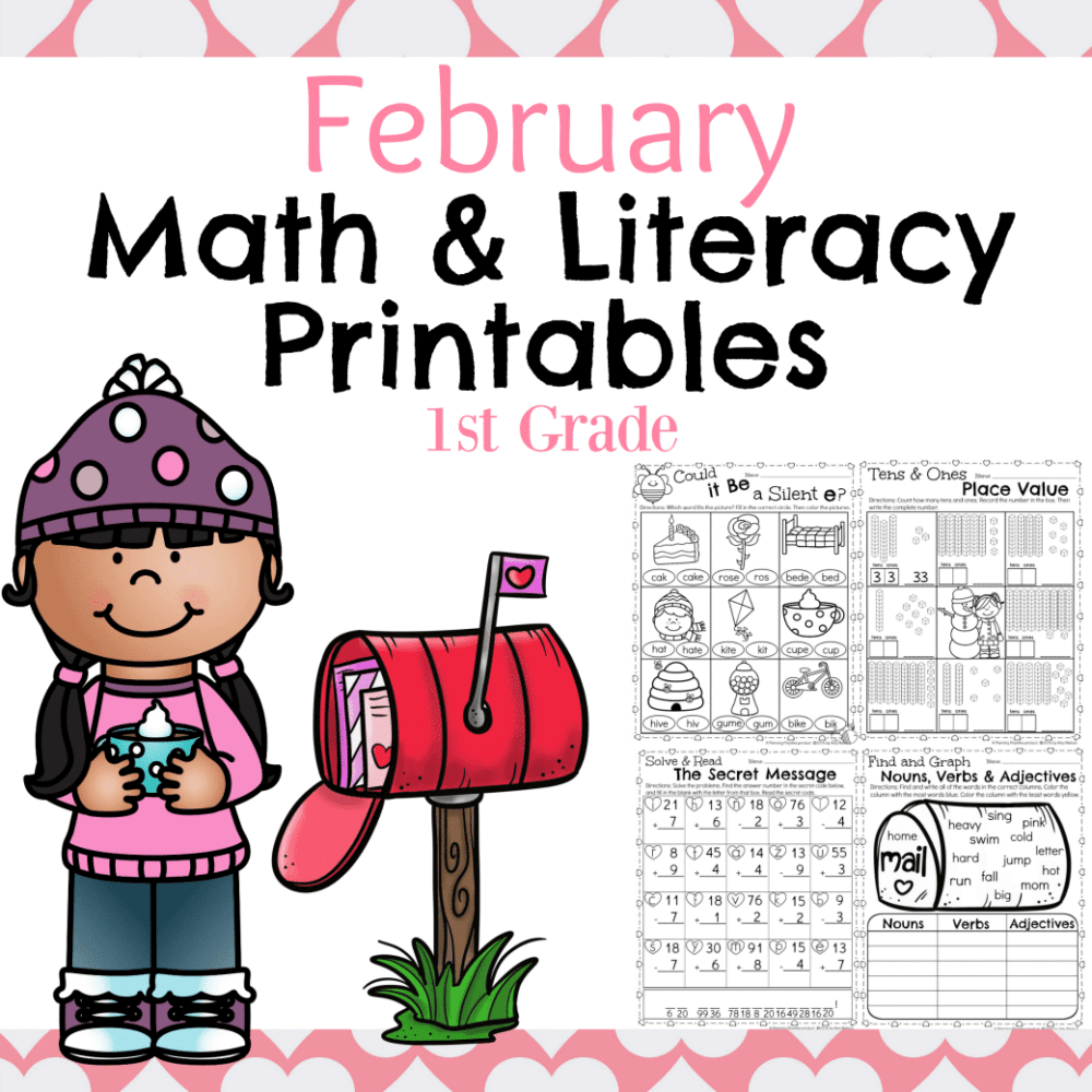 February First Grade Worksheets - Planning Playtime