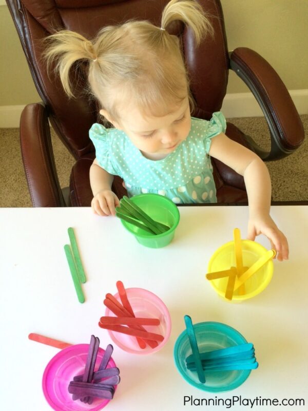 Color Sorting Activity for Toddlers - Planning Playtime