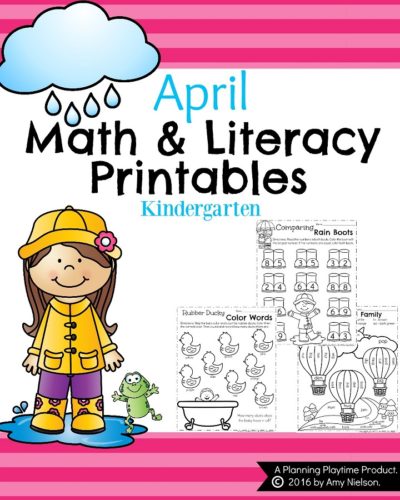 April Kindergarten Worksheets - Planning Playtime