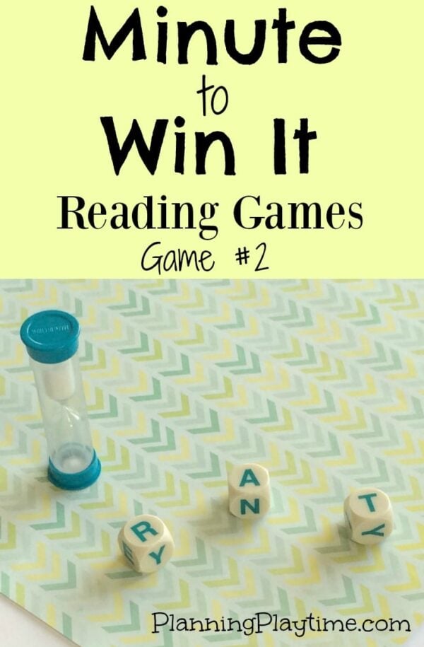 Minute to Win it Reading Game #2 - Planning Playtime
