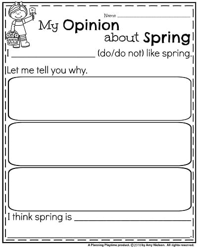 Spring Writing Prompts for First Grade - Planning Playtime