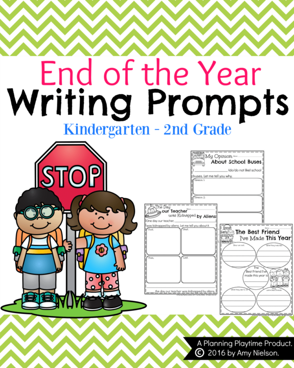 End of the Year Writing Prompts - Planning Playtime