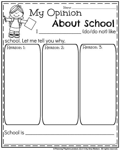 Back to School Writing Prompts - Planning Playtime