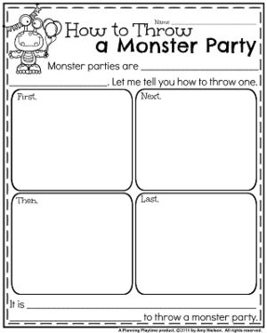 October Writing Prompts - Planning Playtime