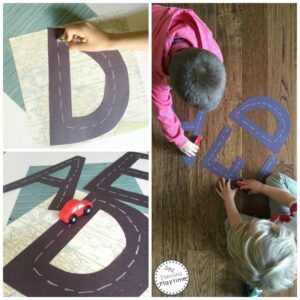 Racing Letters Alphabet Tracing Activity - Planning Playtime