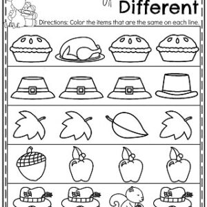 November Kindergarten Worksheets - Planning Playtime