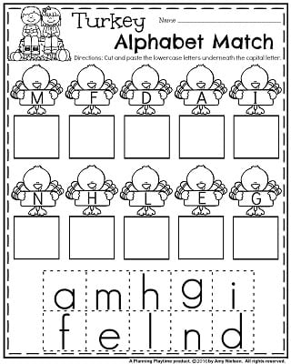 November Preschool Worksheets - Planning Playtime
