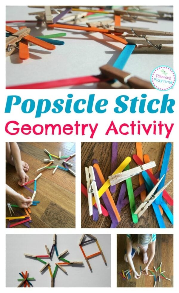 STEAM Popsicle Stick Geometry Activity - Planning Playtime