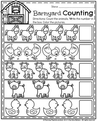 Back to School Preschool Worksheets - Planning Playtime