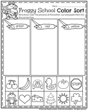 Back to School Preschool Worksheets - Planning Playtime