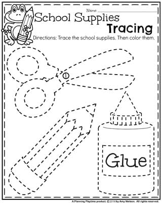 Back to School Preschool Worksheets - Planning Playtime