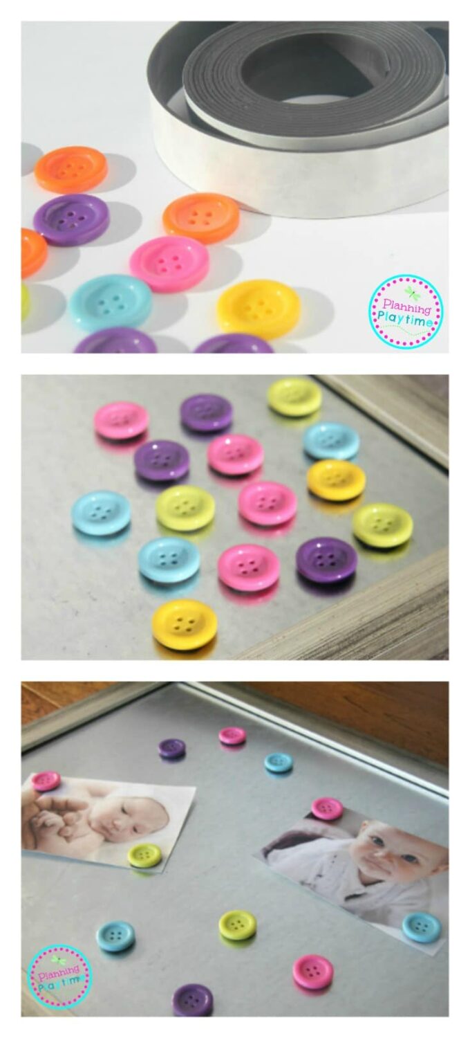 DIY Button Magnets Craft and Educational Toy for Kids - Planning Playtime