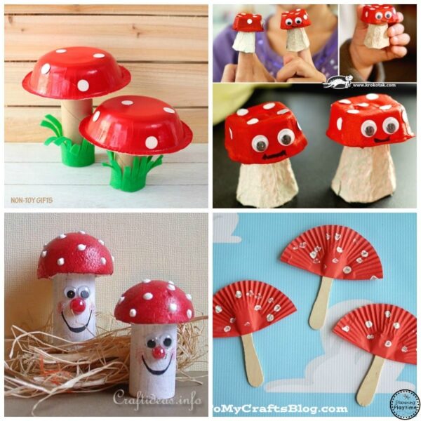 10 Spring Mushroom Crafts for Kids - Planning Playtime