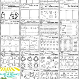 First Grade Worksheets - The Year Bundle - Planning Playtime