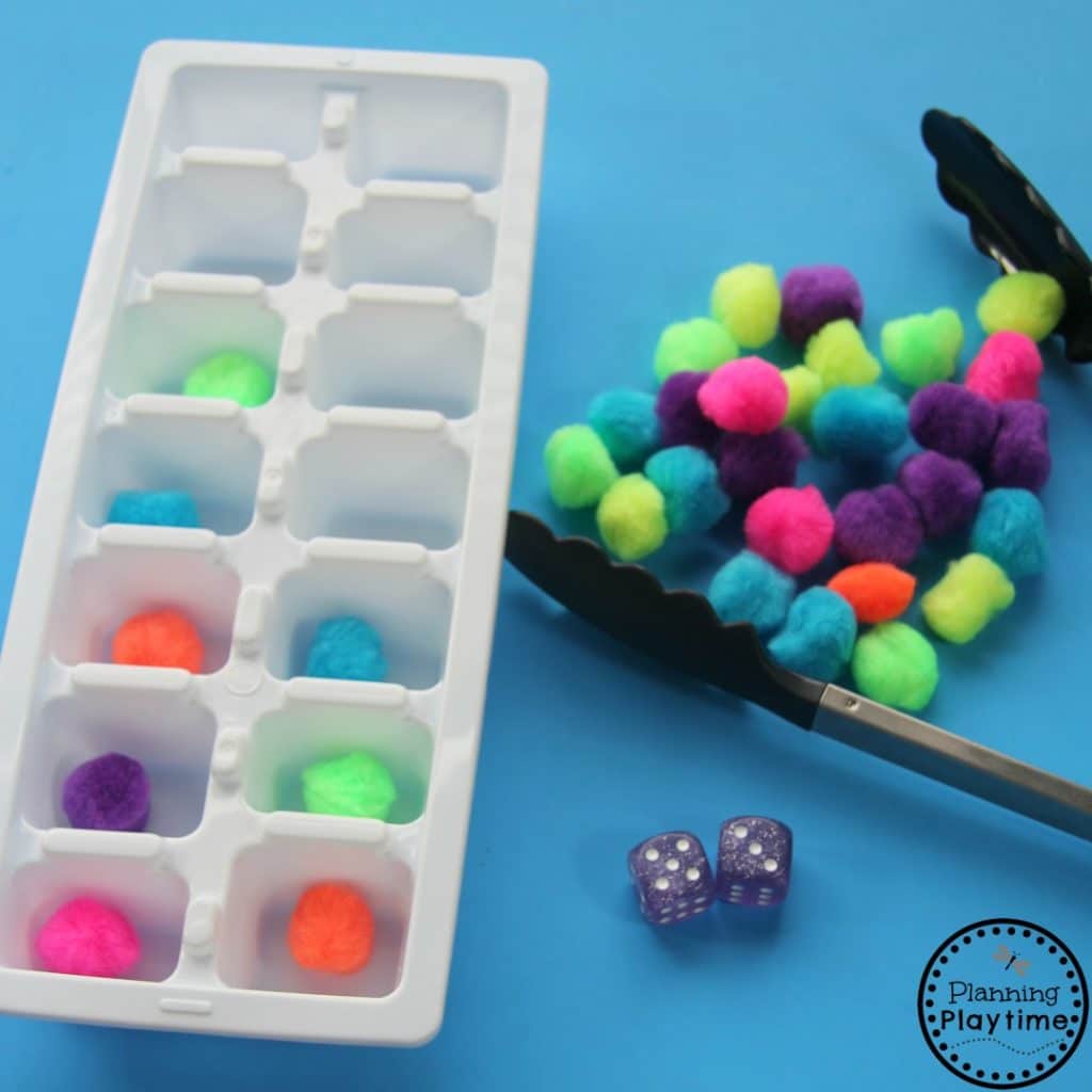 Ice Tray Addition Activity for Kindergarten - Planning Playtime