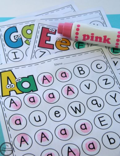 Letter Recognition Mazes Color - Planning Playtime