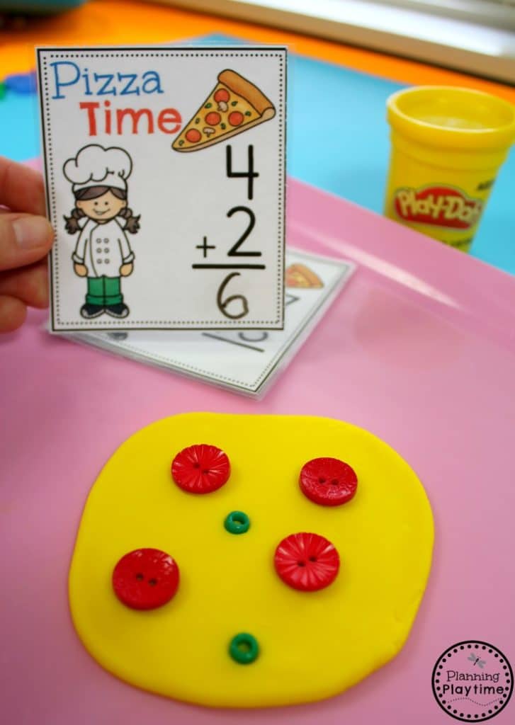 Pizza Toppings Addition - Kindergarten Math Centers Addition Unit ...