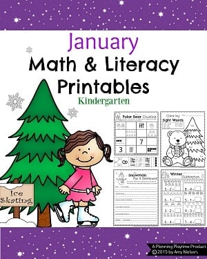 January Kindergarten Binder - Planning Playtime