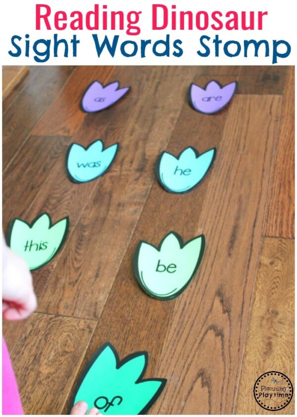Sight Words Stomp - Dinosaur Theme - Preschool - Planning Playtime
