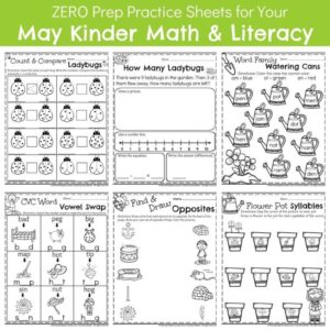 May Kindergarten Worksheets - Planning Playtime