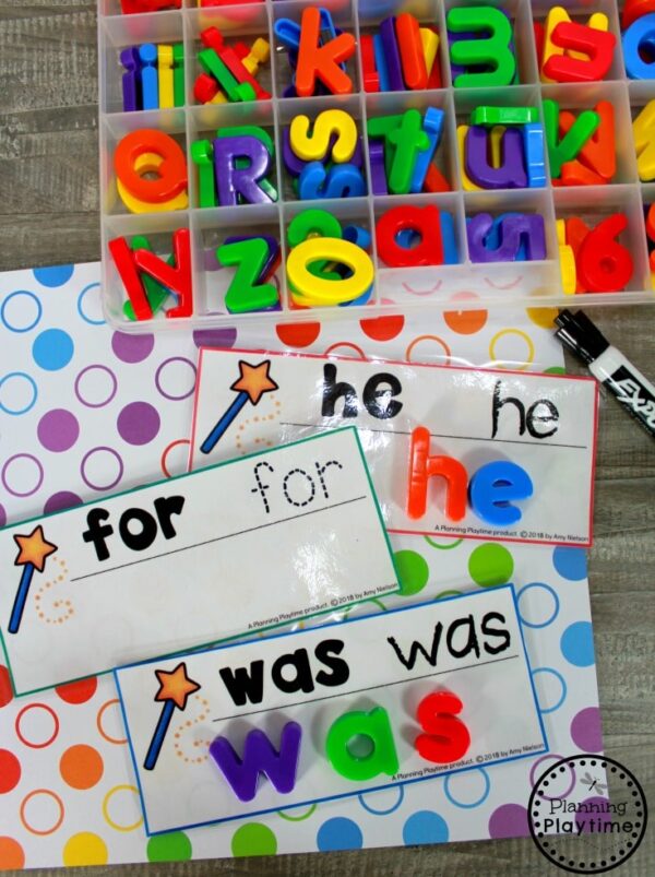 Sight Words for Kindergarten - Planning Playtime
