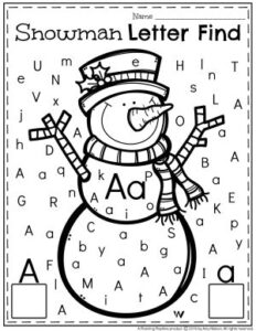Snowman Letter Find - Planning Playtime