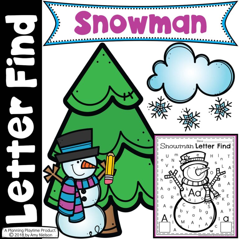 Snowman Letter Find - Planning Playtime