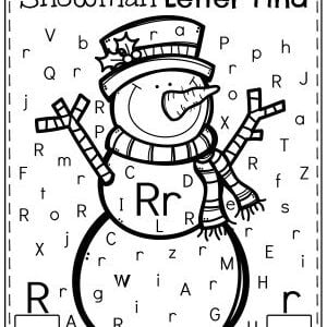 Snowman Letter Find - Planning Playtime