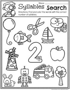 Syllables Worksheets - Planning Playtime