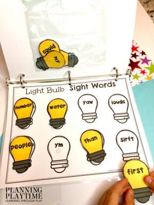 Sight Word Scramble - Kindergarten Sight Words - Planning Playtime