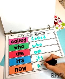Sight Words Writing - Kindergarten Sight Words - Planning Playtime