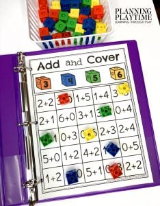 Add and Cover - Addition Activities Binder - Planning Playtime