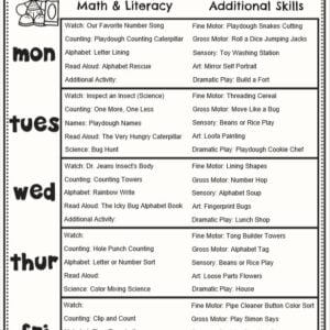 At Home Lesson Plans - Week 1 - Planning Playtime