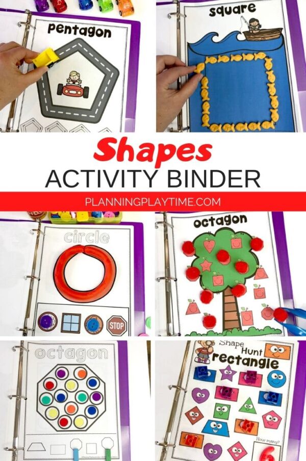 Shapes Activities Interactive Binder - Planning Playtime