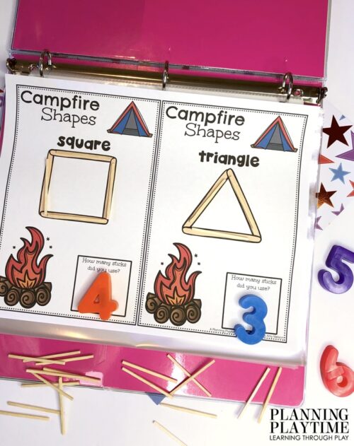 Campfire Shapes - June Preschool Activities Binder - Planning Playtime