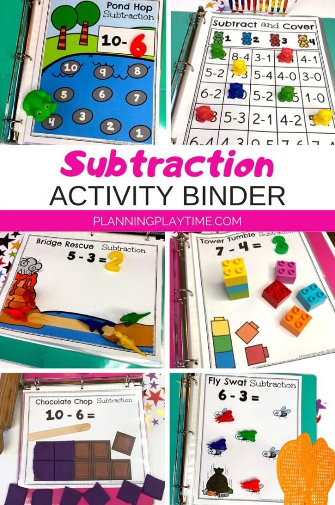 Subtraction Activities Binder - Planning Playtime