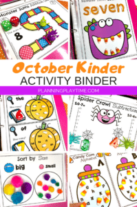 October Kindergarten Binder - Planning Playtime