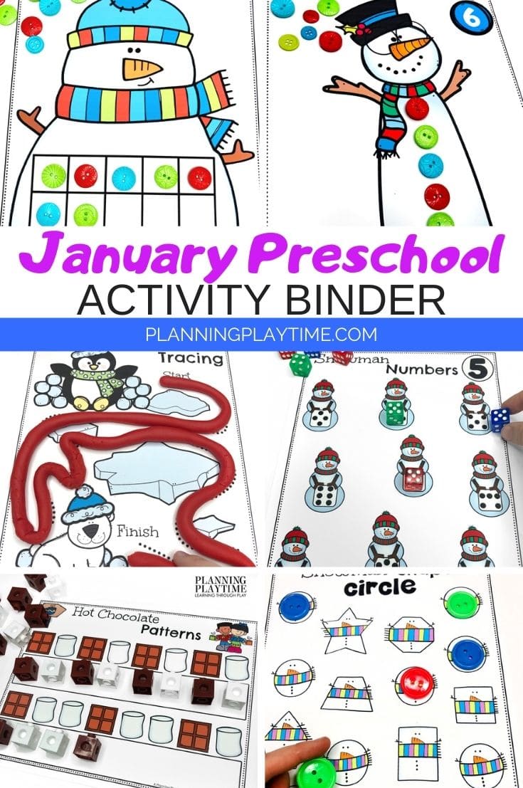 January Preschool Binder - Planning Playtime
