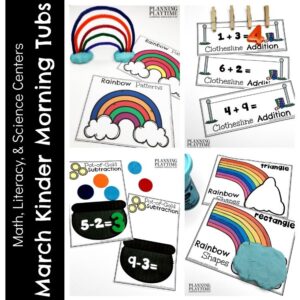 Kindergarten Morning Tubs - March - Planning Playtime