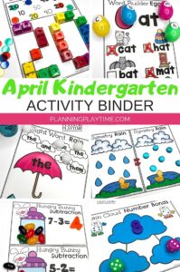April Kindergarten Binder - Planning Playtime