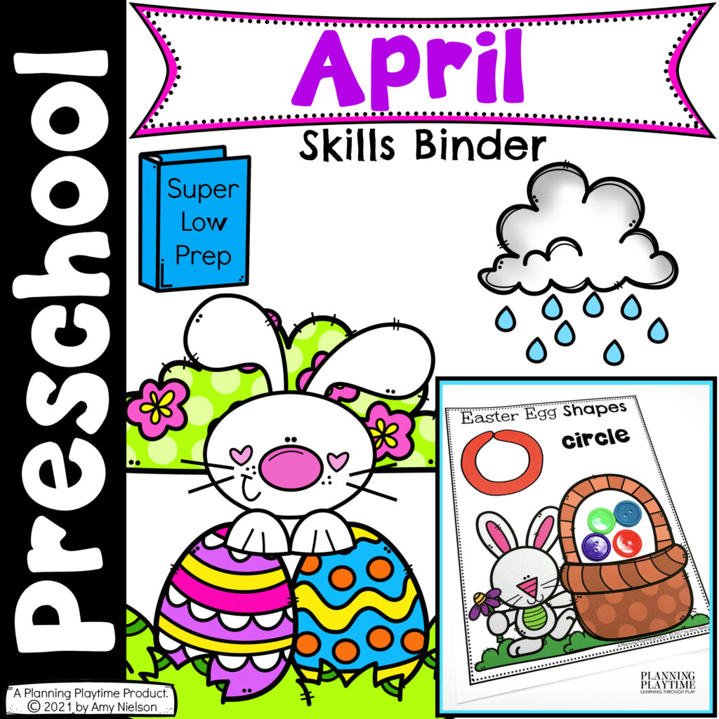 April Preschool Activities Binder - Planning Playtime