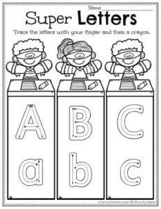 Superhero Worksheets Preschool - Planning Playtime