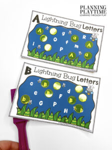 Lightning Bug Letters - Morning Tubs - Bugs - Planning Playtime