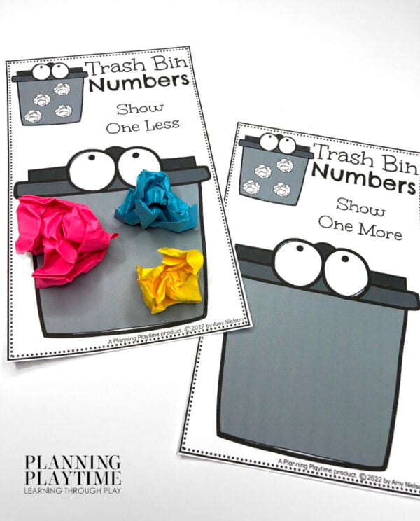 Trash Bin Numbers - Earth Day Morning Tubs Preschool - Planning Playtime