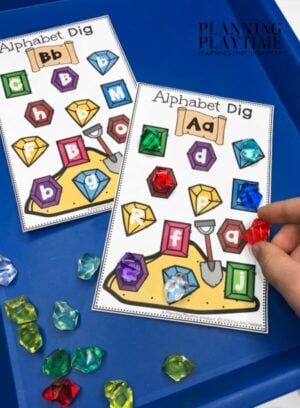 Pirate Treasure Alphabet Dig Letter Find - Pirate Preschool Morning ...